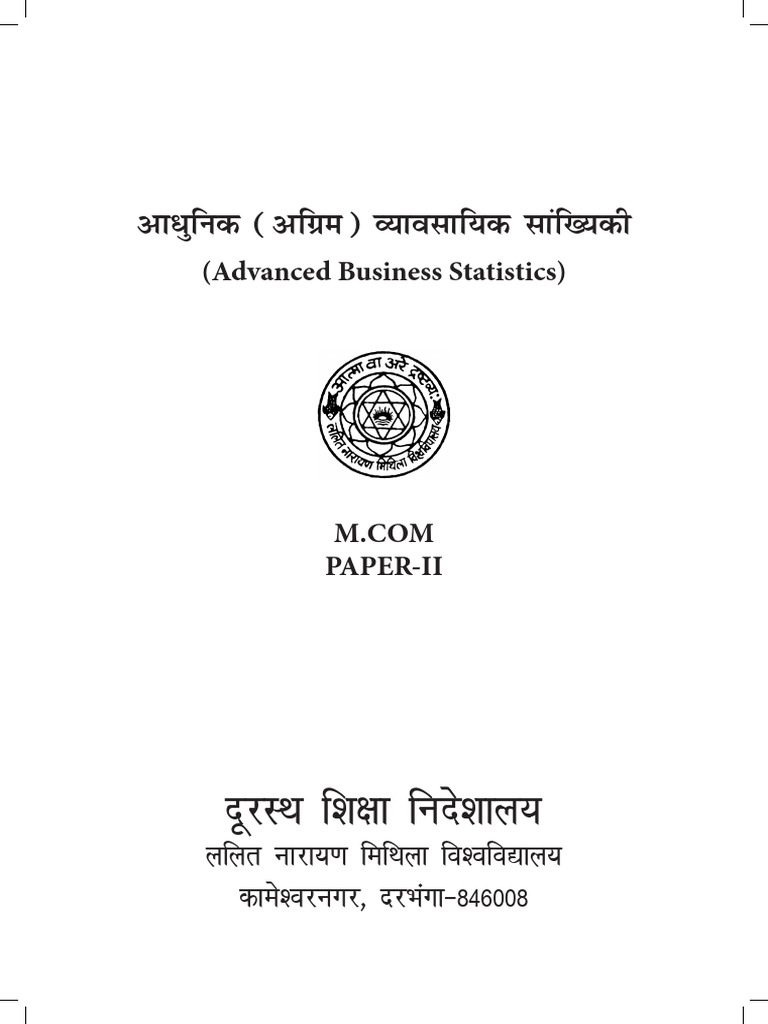 Advanced Business Statistics P-II Final | PDF | Science & Mathematics ...