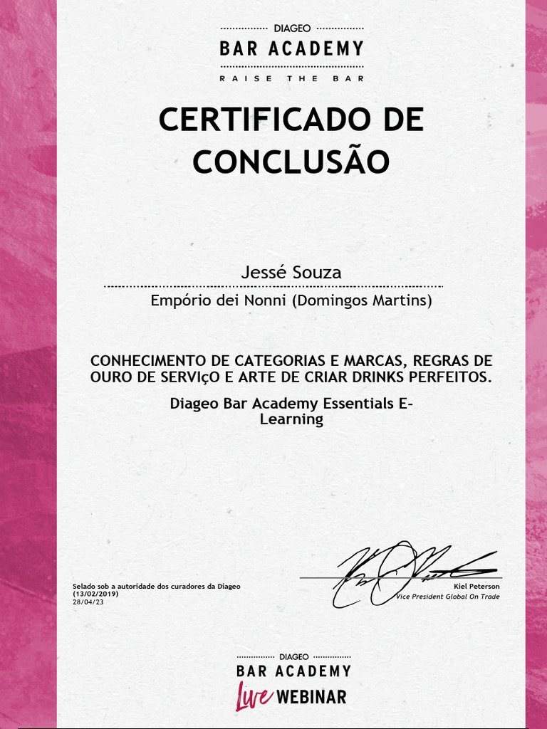 Diageo Bar Academy Essentials Elearningv2 | PDF