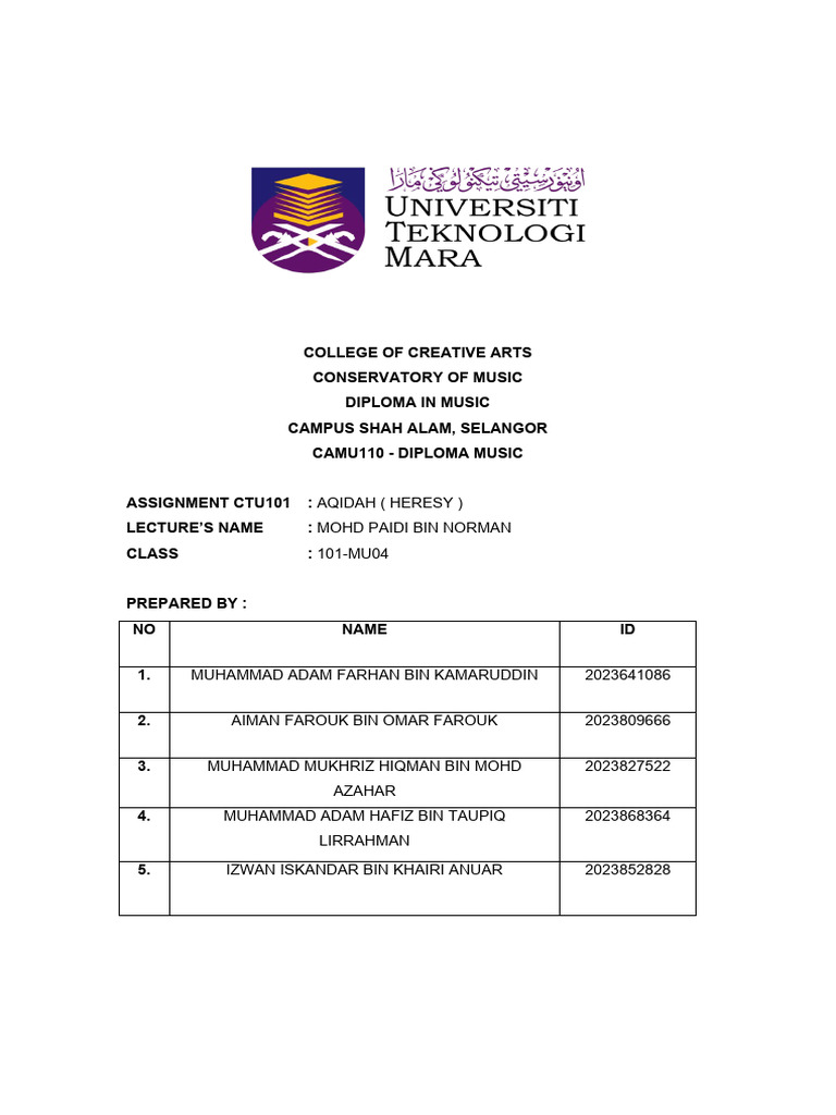 Ctu Assignment | PDF