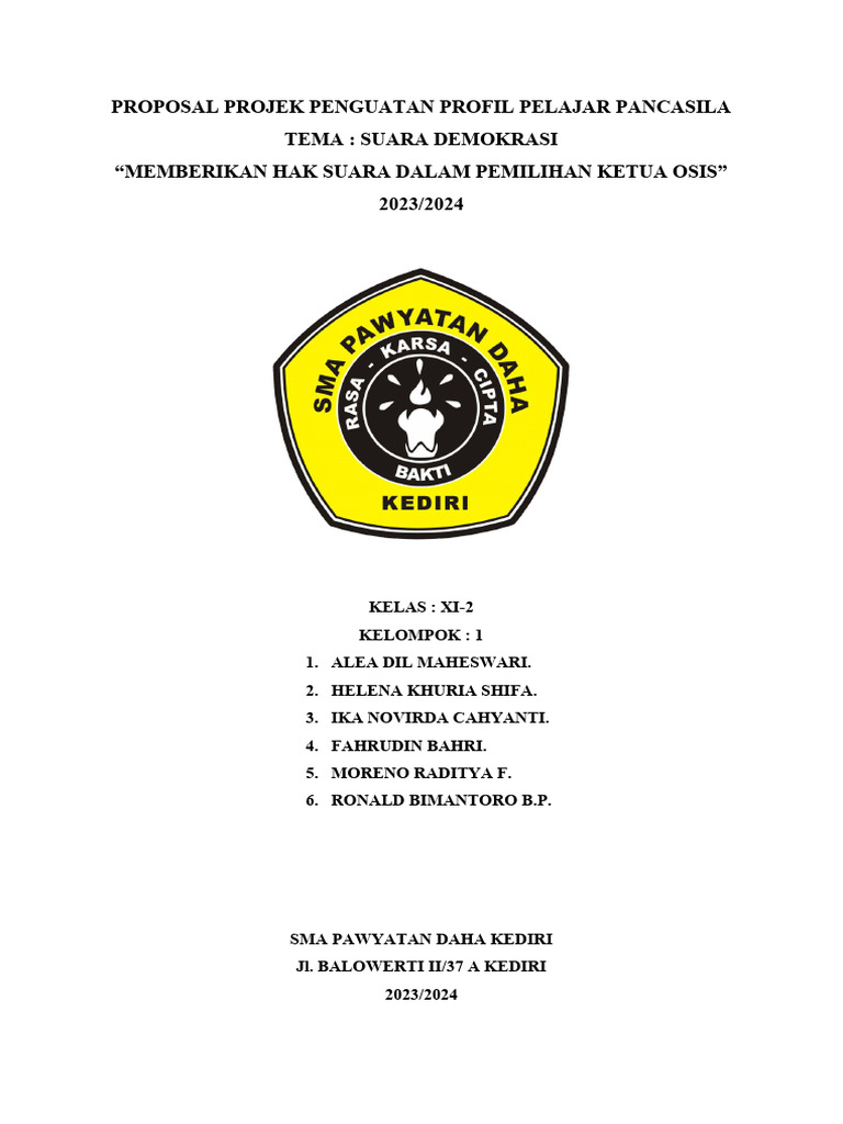 PROPOSAL Proyek Profil Pancasila | PDF | Sains & Matematika