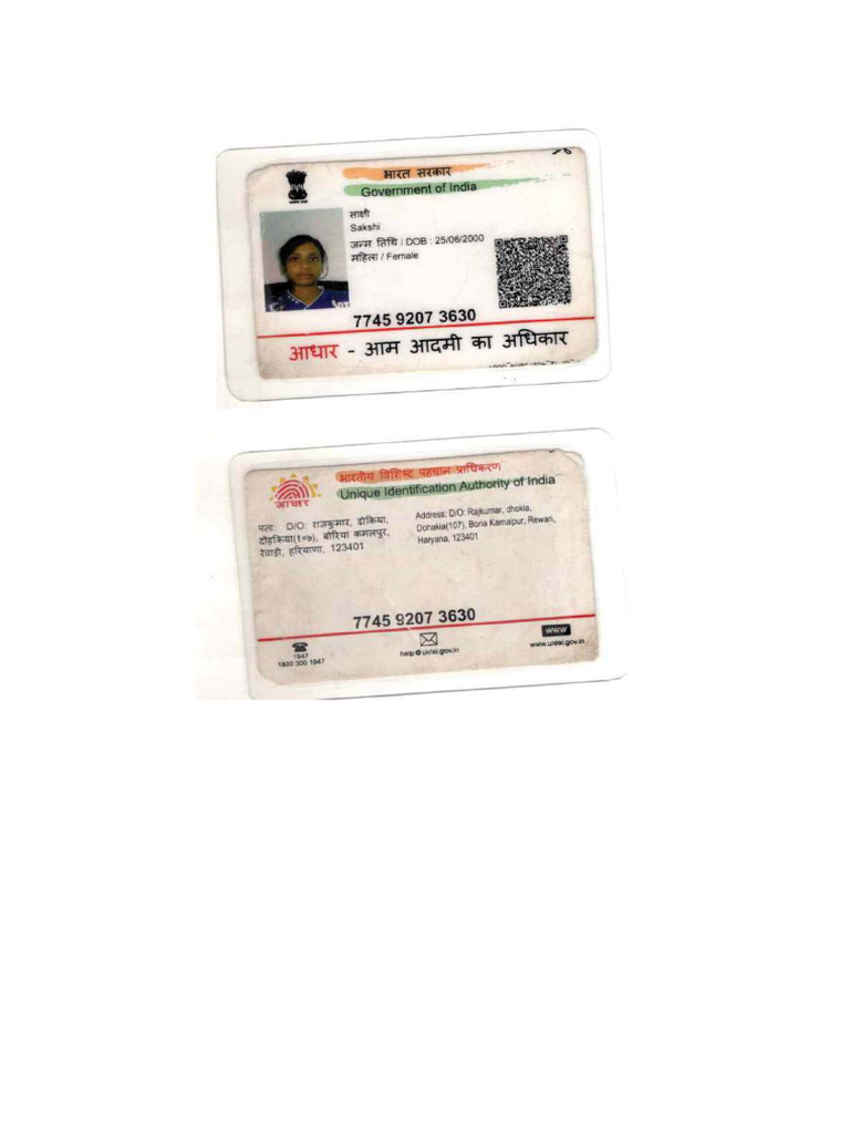 Sakshi Aadhar 2 | PDF