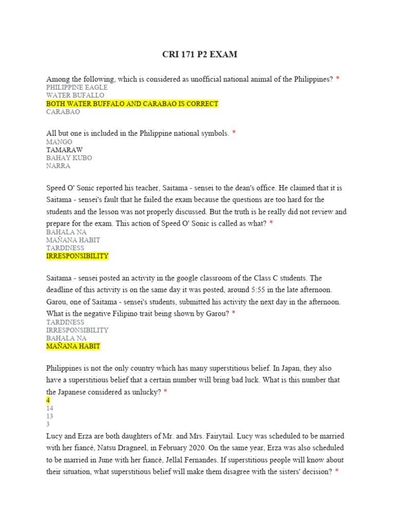 Cri 171 P2 Exam | PDF