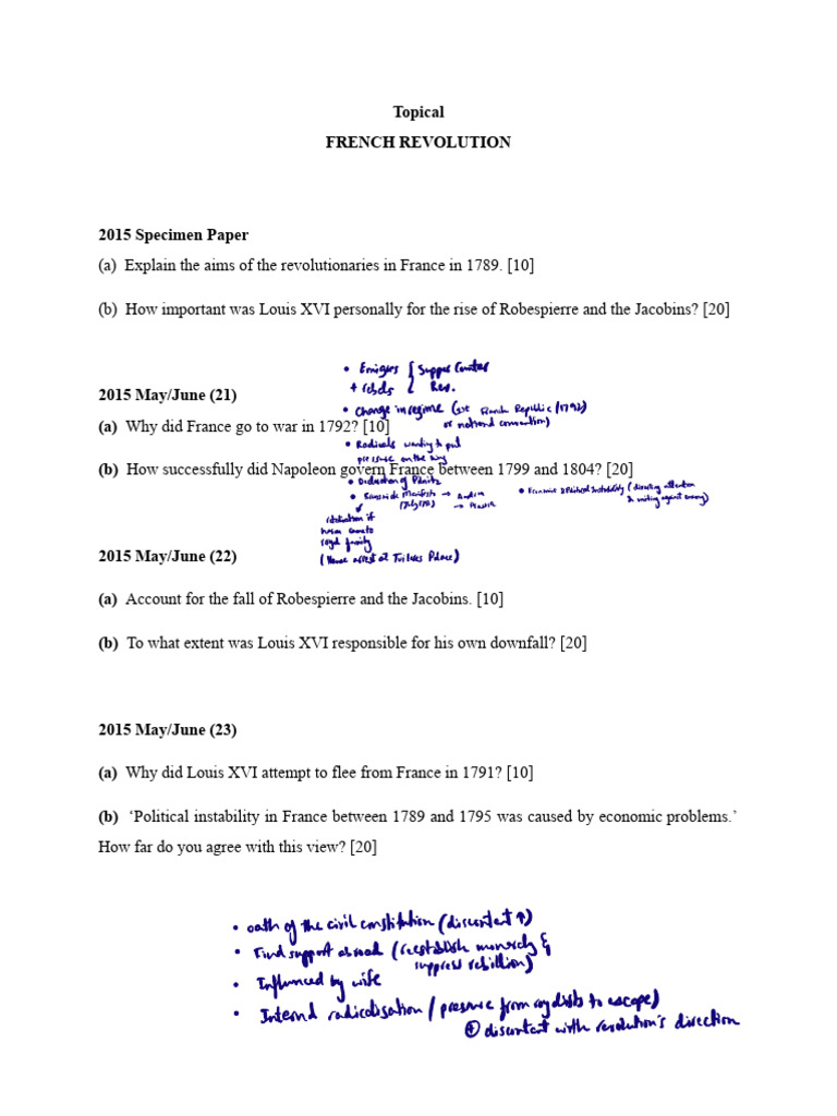 History Topical - Paper 2 (AS Level) | PDF