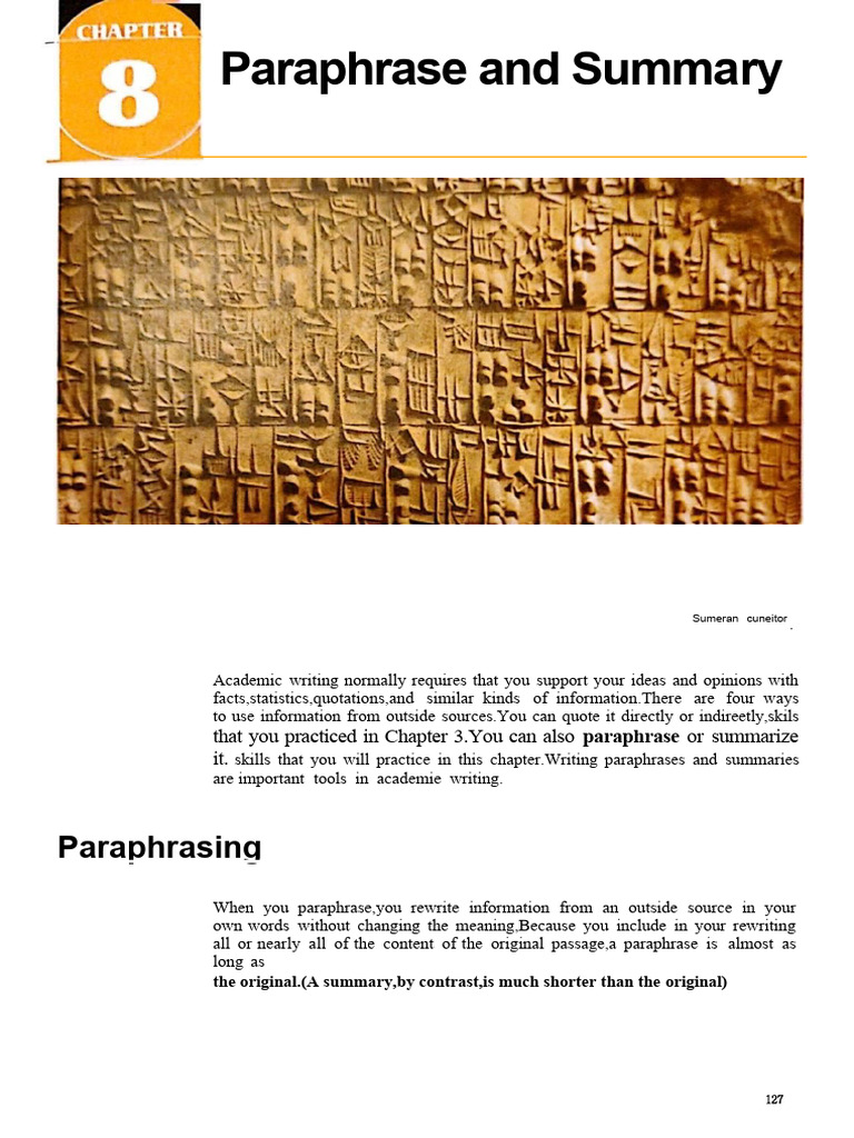 WAE Level4 Summary Paraphrasing | PDF