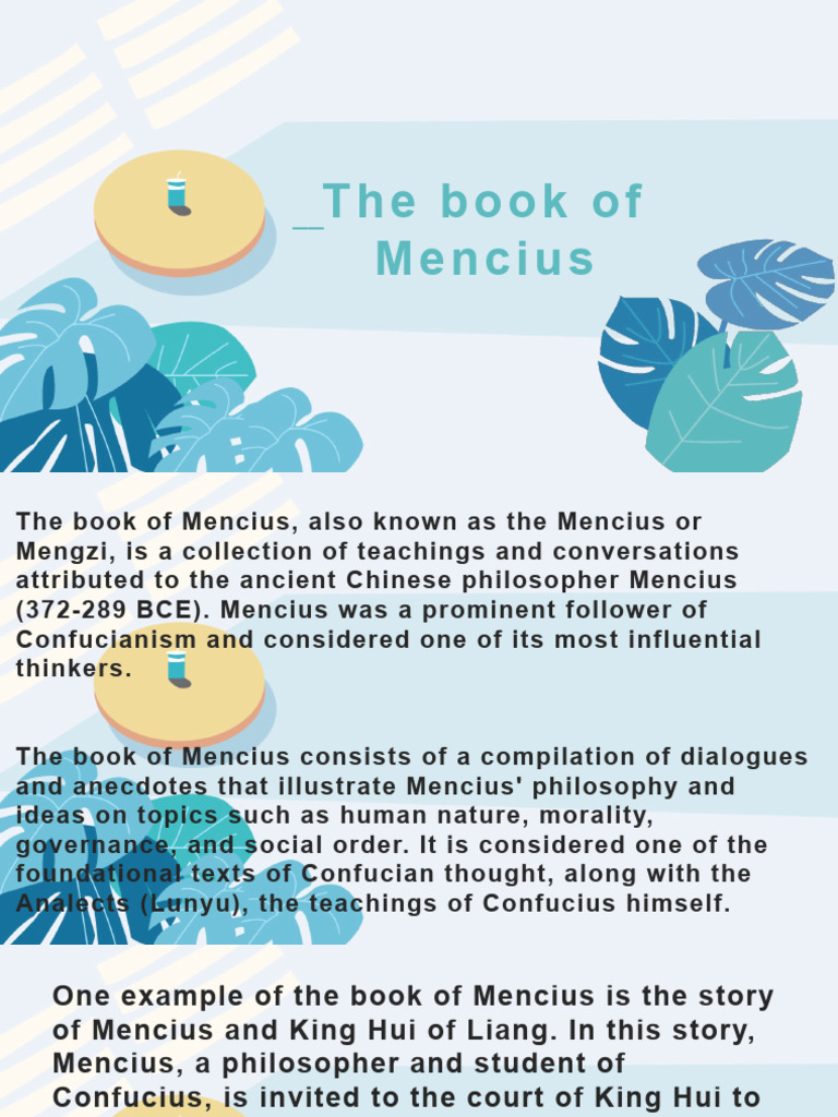 The Book of Mencius | PDF | Analects | Confucianism