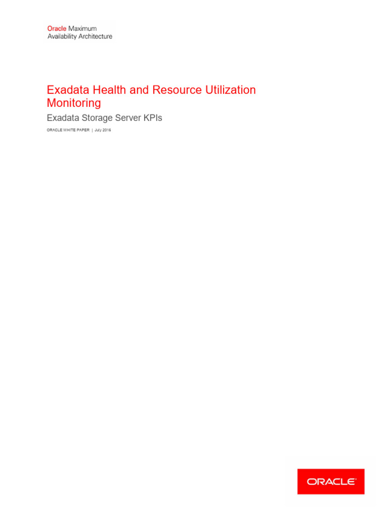 Exadata Storage Server Kpis 2855362 | PDF