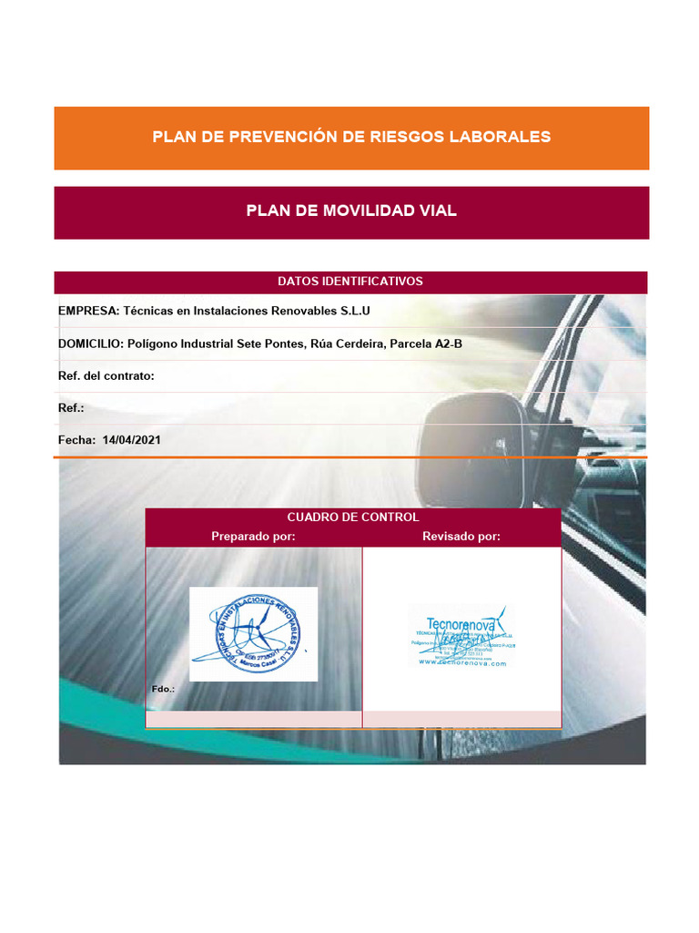 Plan De Movilidad Vial Pdf