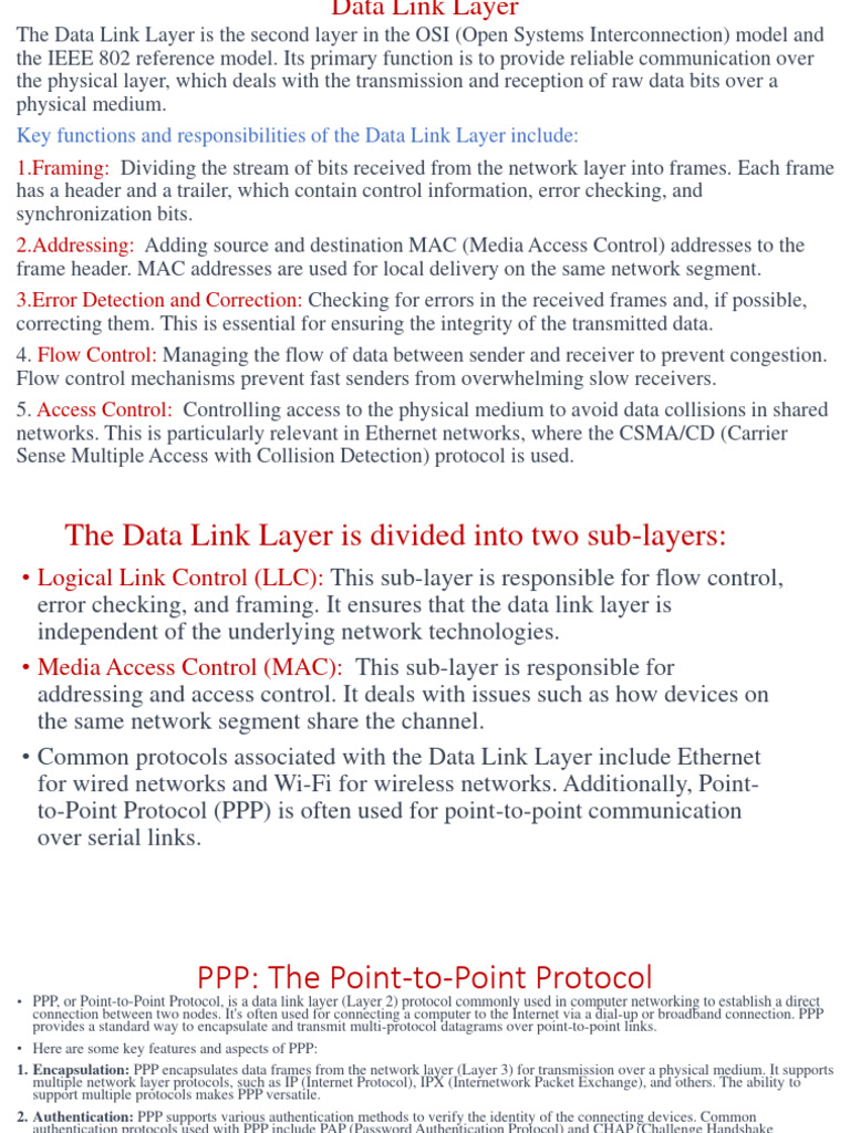 Unit - 3 Data Link Layer | PDF | Ethernet | Computer Network