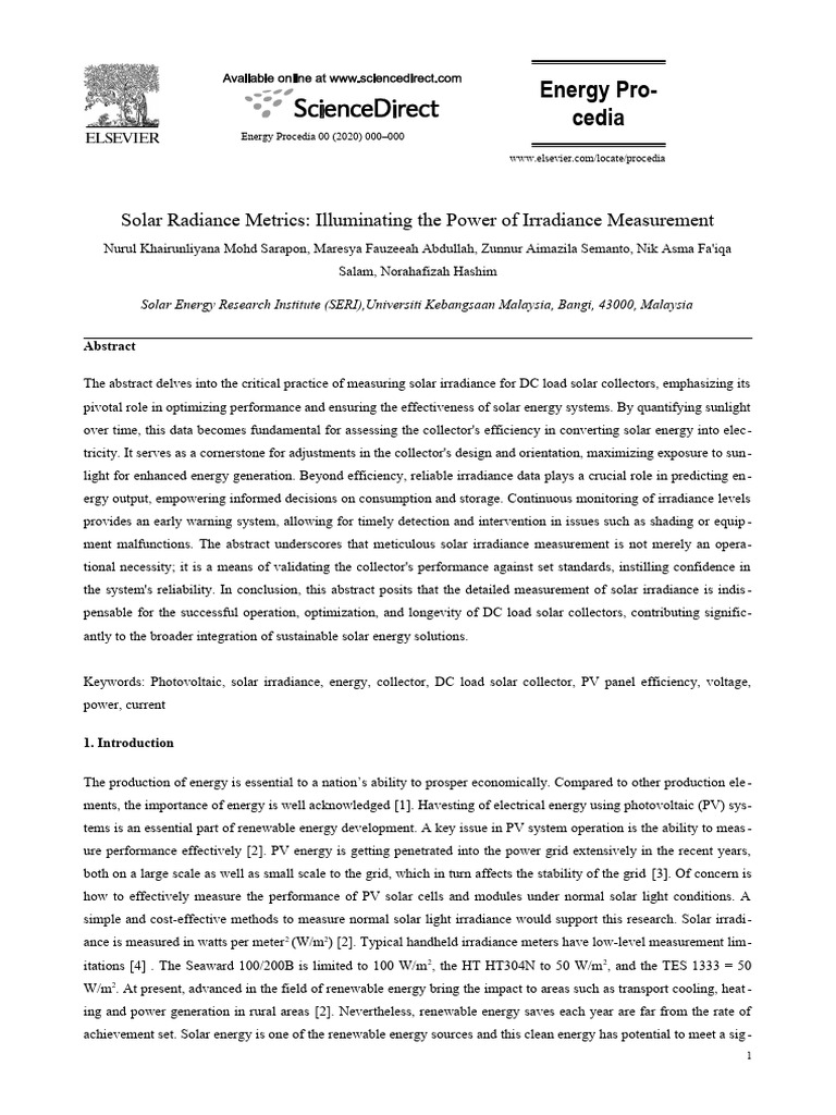 Solar Radiance Metrics: Illuminating The Power of Irradiance ...
