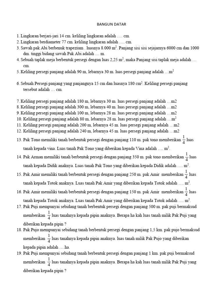 Bangun Datar | PDF