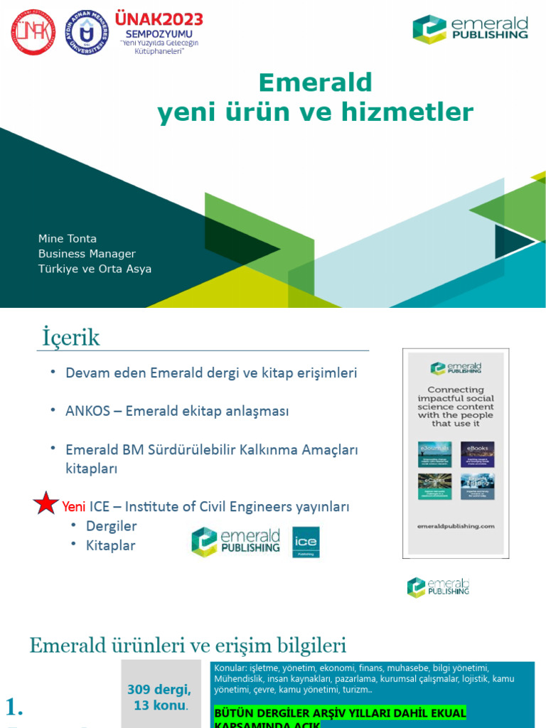 UNAK 2023 Sunumu Emerald | PDF