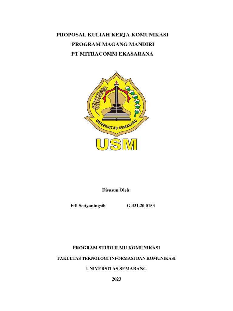 Proposal Kuliah Kerja Komunikasi | PDF