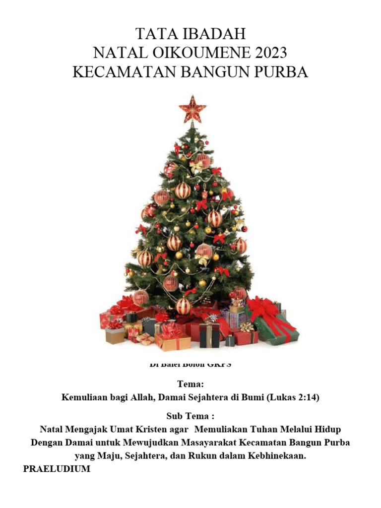 Tata Ibadah Natal Oikumene 2023 | PDF | Ilmu Sosial | Kajian Bahasa Asing