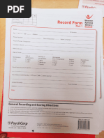 (WAB) Western Aphasia Battery - Part 1 Record Form 1 | PDF