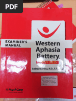 Western Aphasia Battery (WAB-R) Quick Scoring Tool: Spontaneous Speech ...