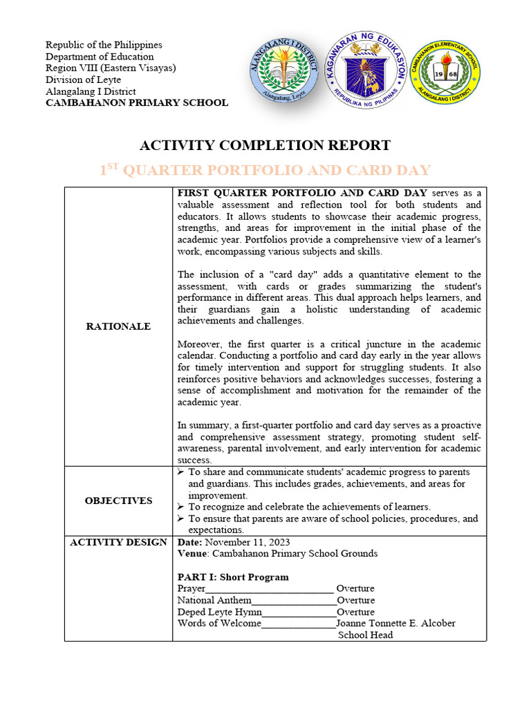 CambahanonPS 1stquarterportfolioday 2023-2024 | PDF | Behavior Modification | Behavioural Sciences