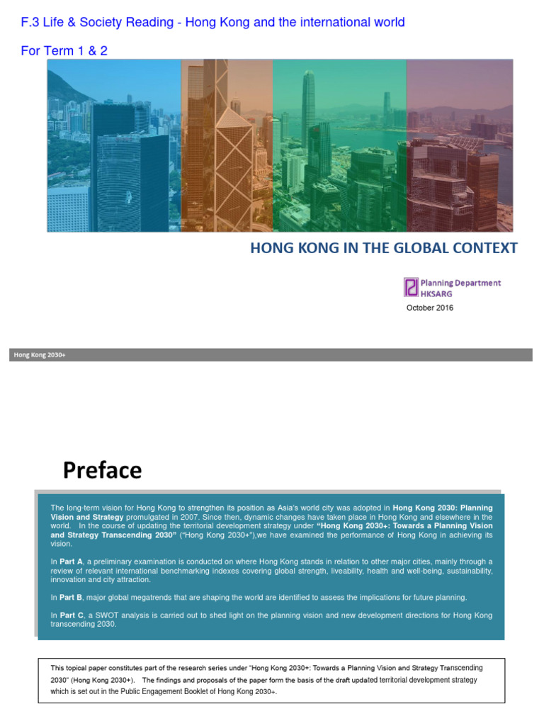 Hong Kong in the Global Context_Eng-For Reading Lesson | PDF