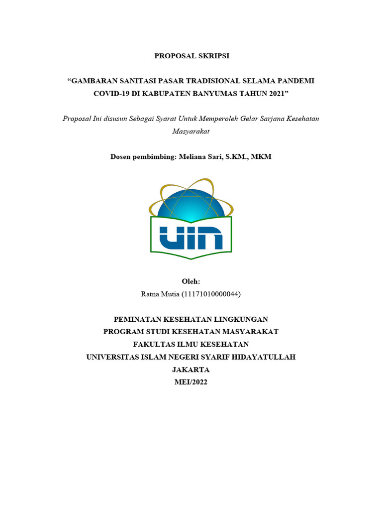 Proposal Skripsi - Ratna Mutia - (044) Fix | PDF