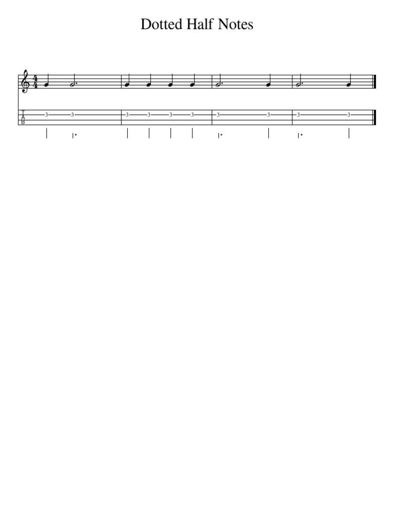 Dotted Half Notes | PDF