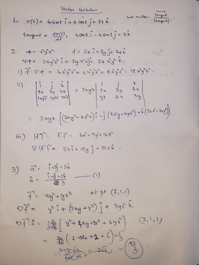 Vector Calculus | PDF