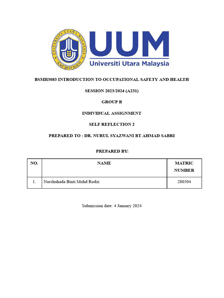 Osh Individual Ass 2 | PDF | Technology & Engineering