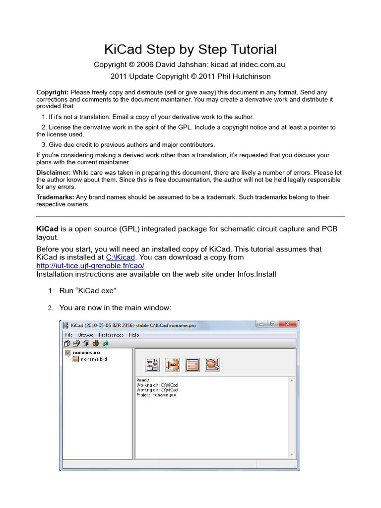 KiCad Step by Step Tutorial | PDF | Computing | Software