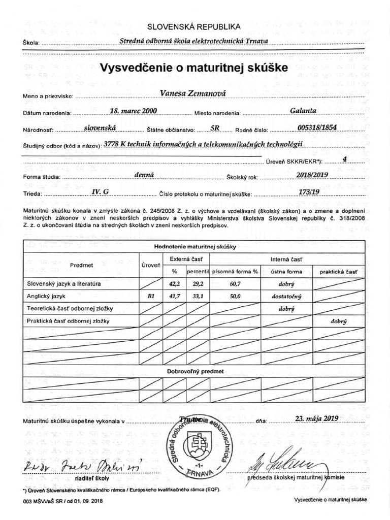 Matura V. Zemanova | PDF