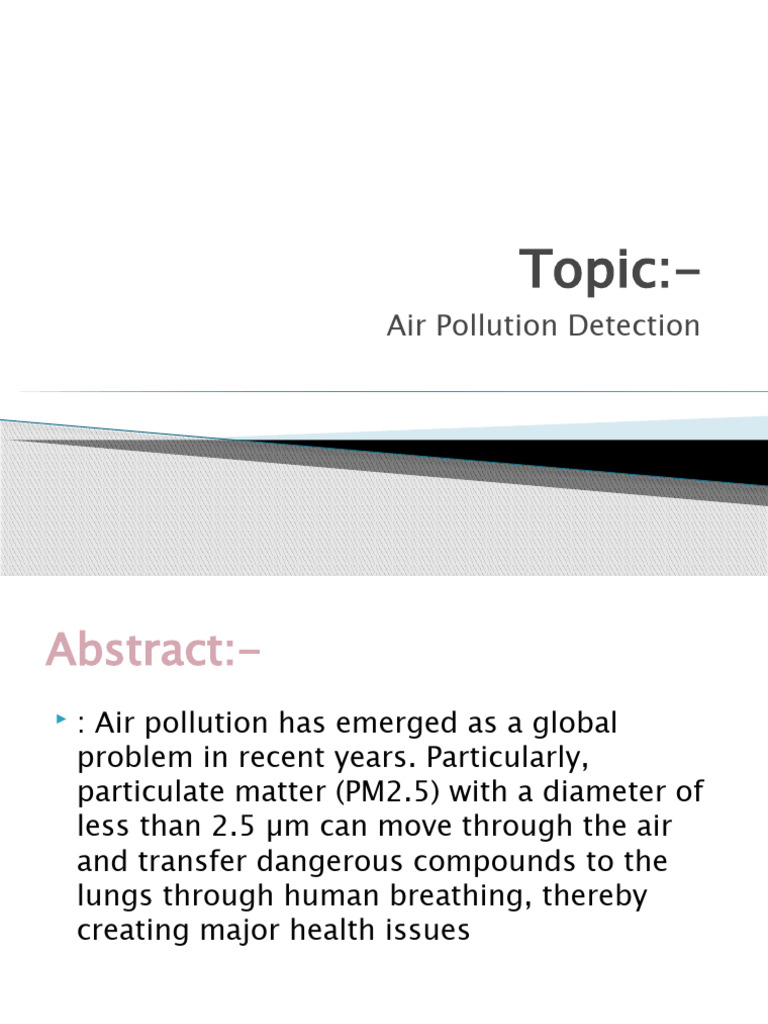 presentaton air pollution | PDF | Particulates | Air Pollution