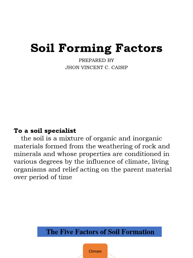 Soil Forming Factors Pdf Soil Weathering