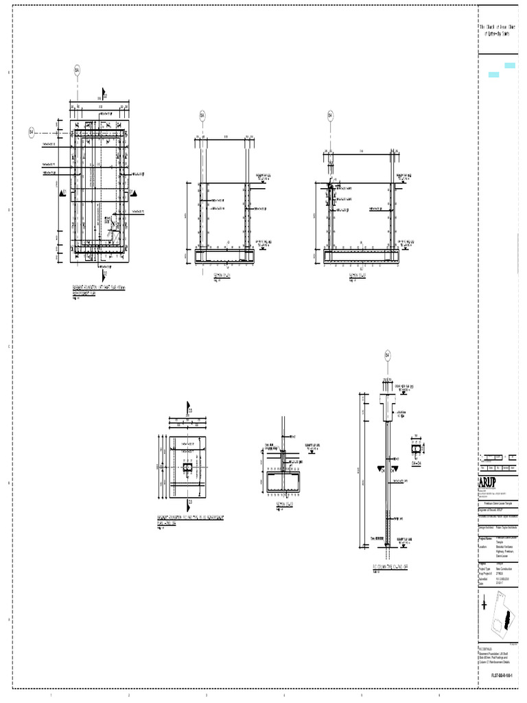 FLST-BB-R-100-1 - R.C DETAILS- Basement Foundation- Lift Shaft Slab 400mm, Pad Footings and ...