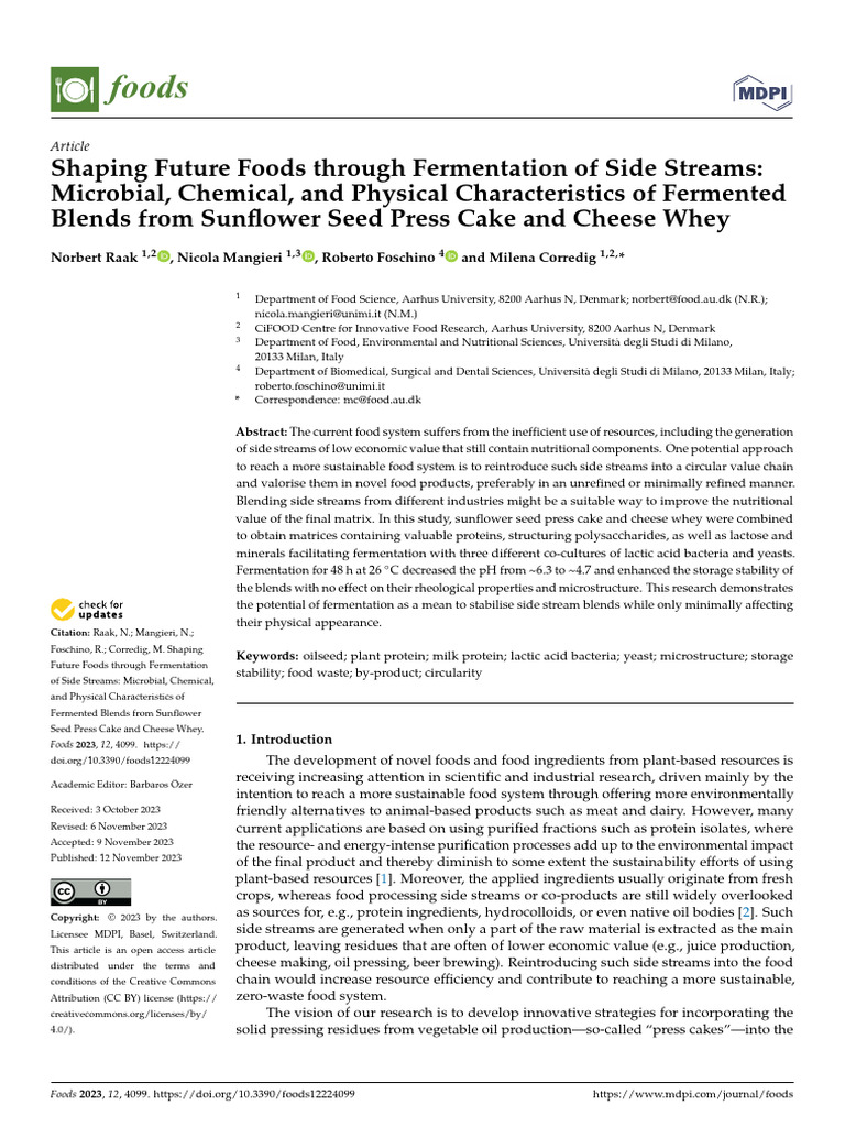 Foods | PDF | Fermentation | Emulsion
