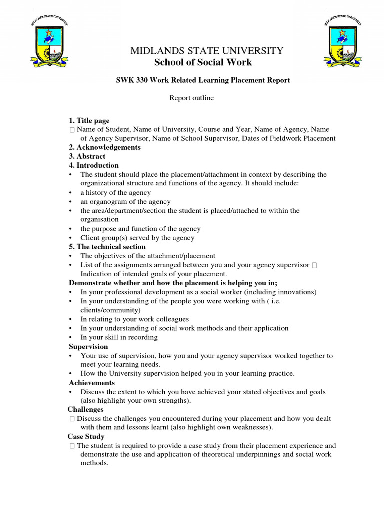 SWK 330 WRL Report GUIDELINES | PDF