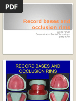 Record Bases and Occlusal Rims | PDF | Dentures | Materials