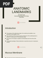 Complete Denture Anatomical Landmarks | PDF | Dentures | Lip
