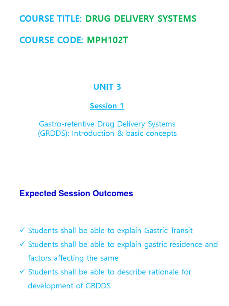 GRDDS | Download Free PDF | Tablet (Pharmacy) | Buoyancy