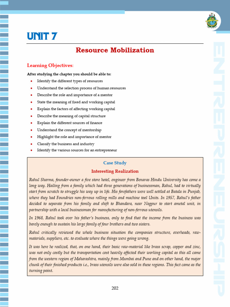 Unit 7 | Download Free PDF | Financial Capital | Entrepreneurship