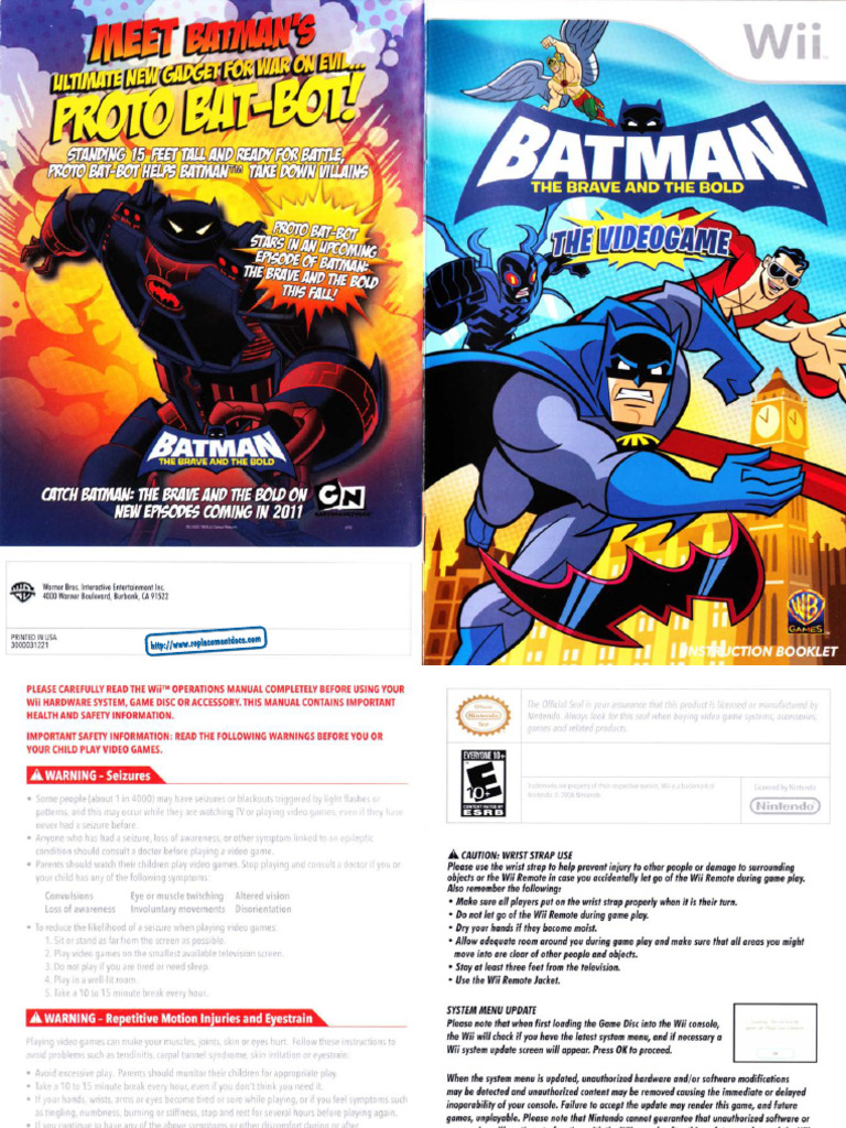 Batman - The Brave and The Bold - The Videogame - Manual - WII | PDF