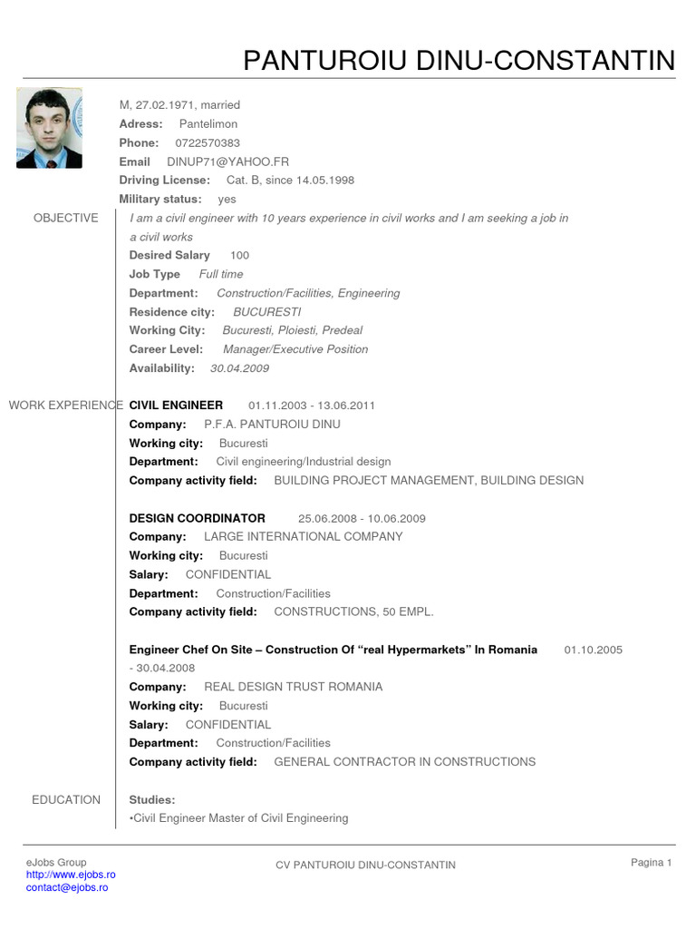CV PDF English 13062011 | PDF