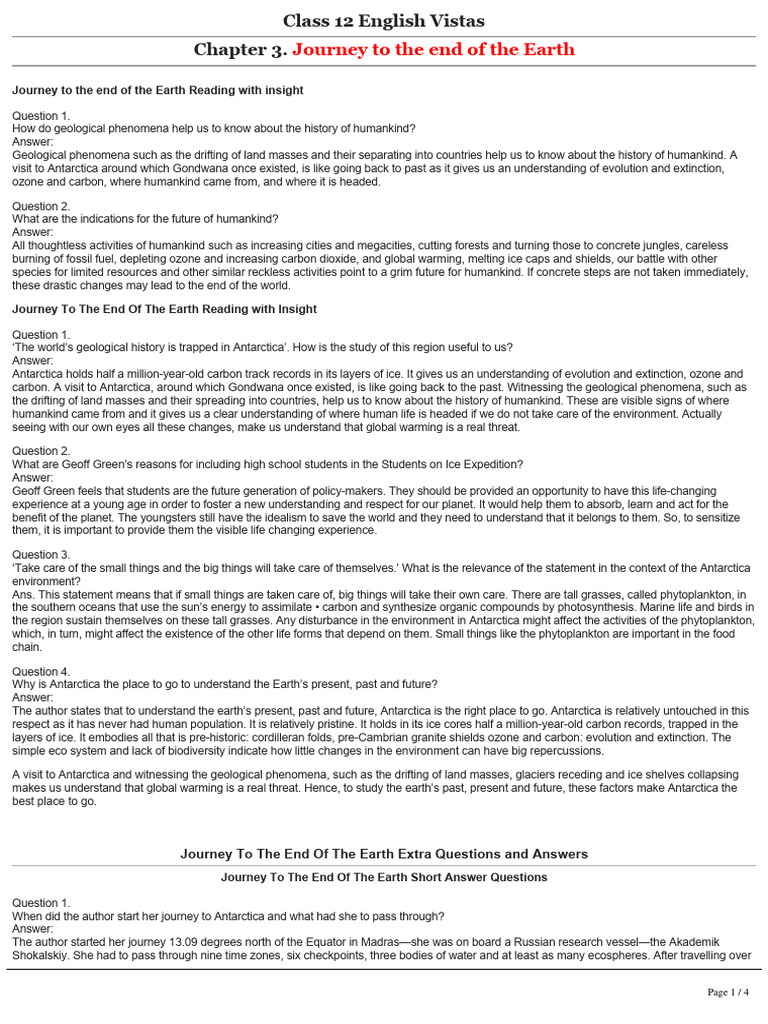 Chapter 3 - Journey To The End of The Earth | PDF | Antarctica ...