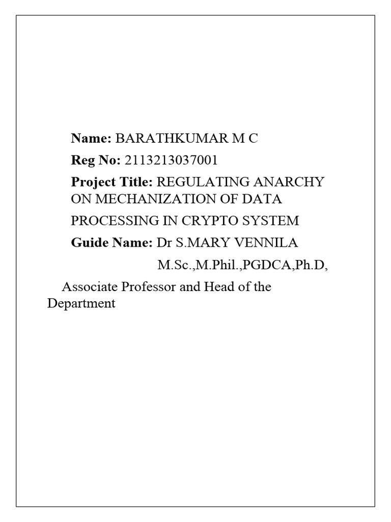 Initial Document - Food Processing Industry | PDF