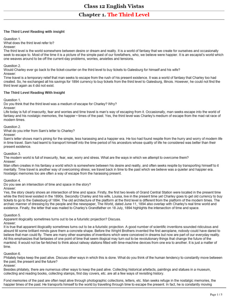 Chapter 1 - The Third Level | PDF