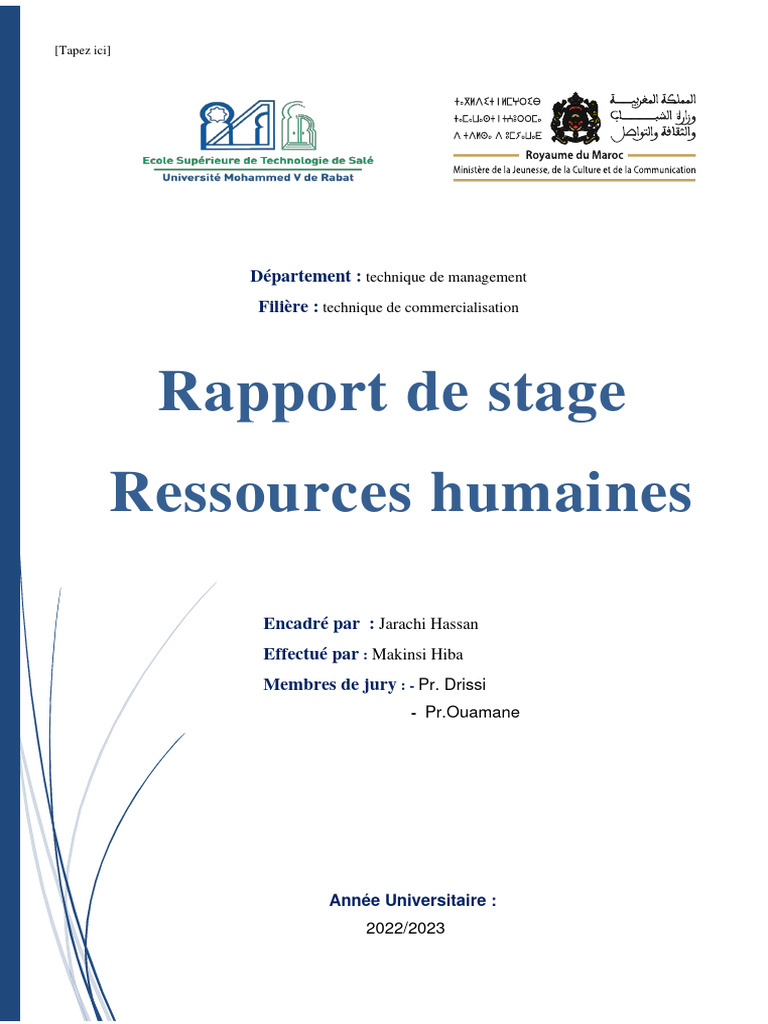 Rapport de stage en ressources humaines | PDF | Recrutement