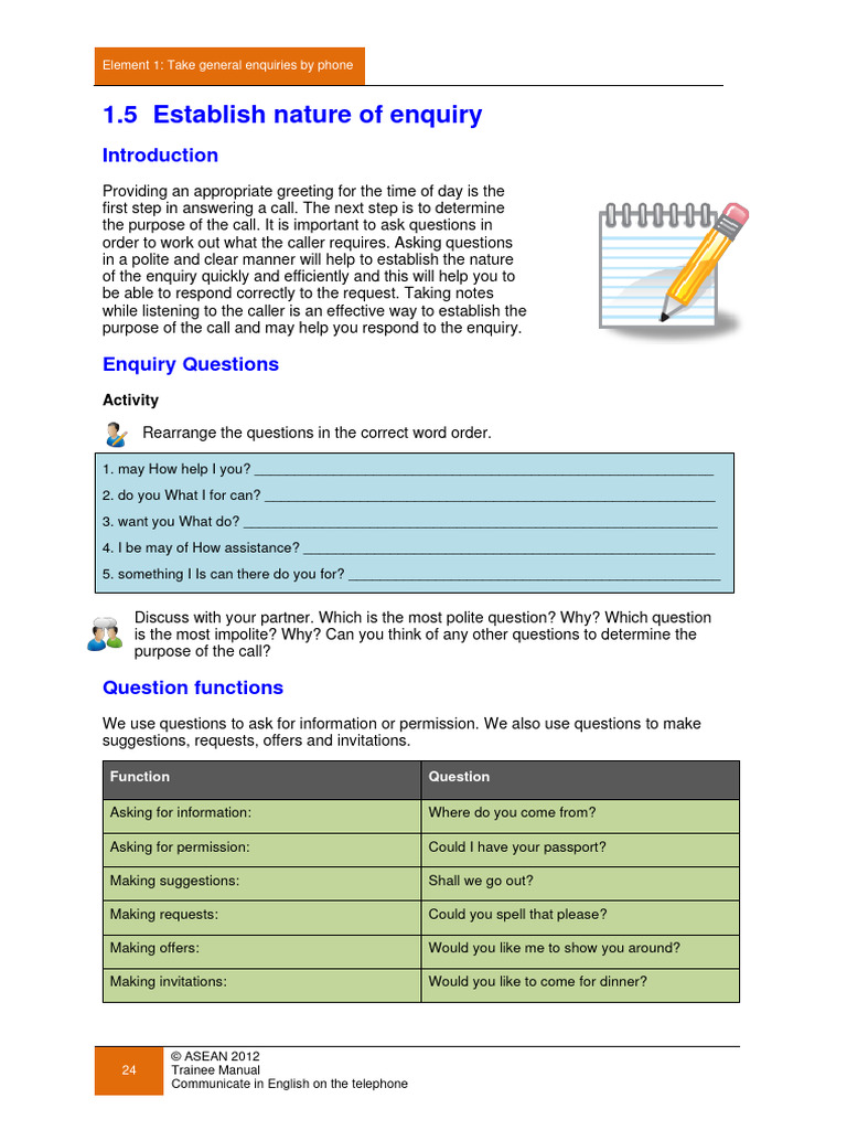 Communicate in English On The Telephone | PDF