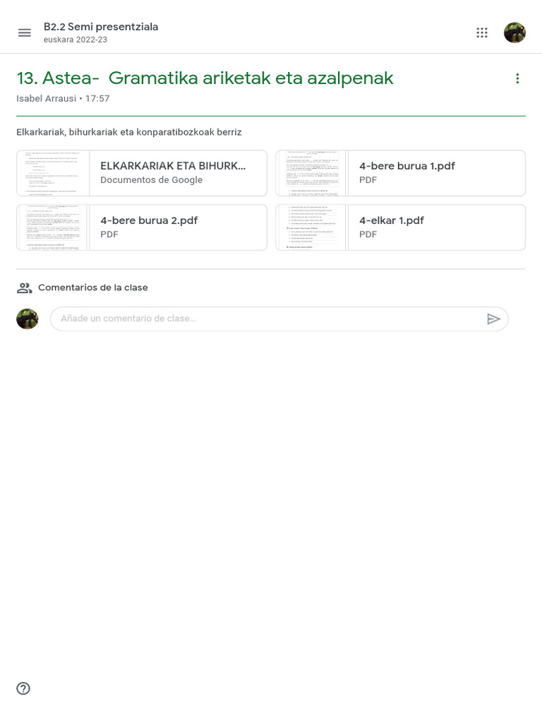 Astea - Gramatika Ariketak Eta Azalpenak | PDF