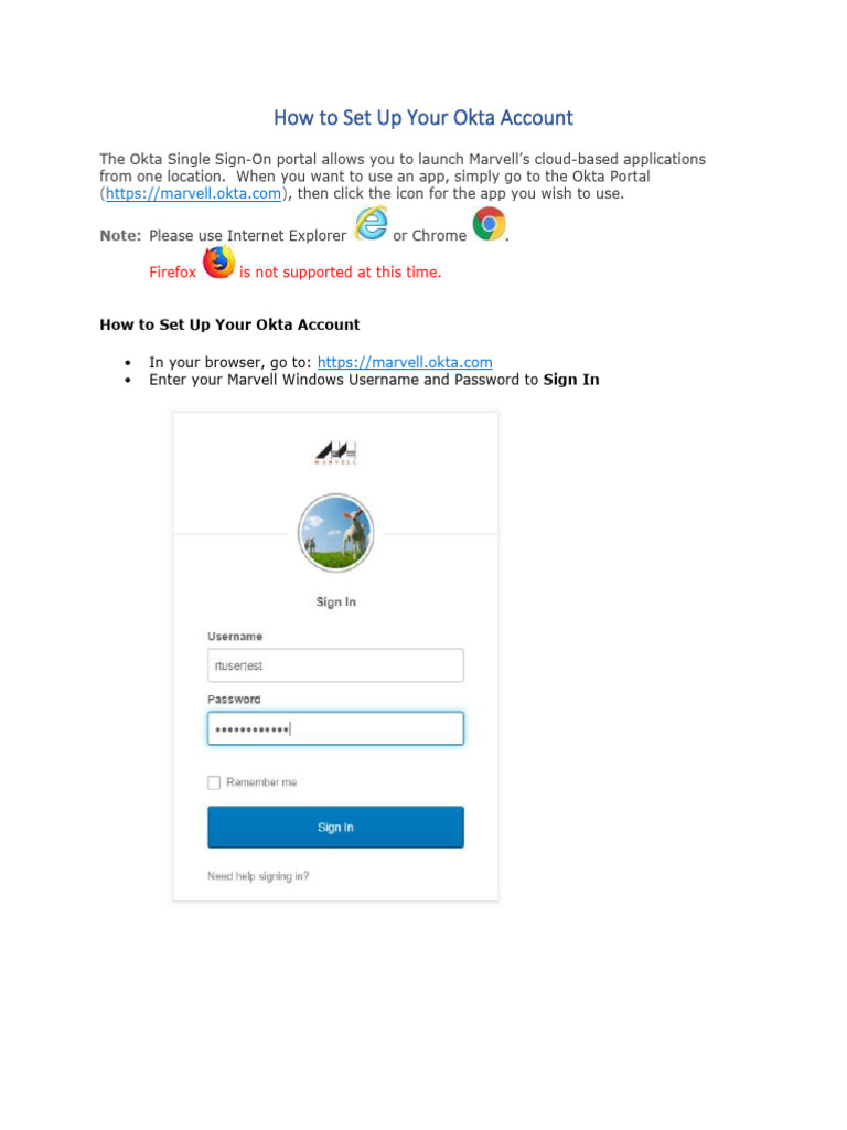 How To Set Up Your Okta Account and Okta Verify | PDF