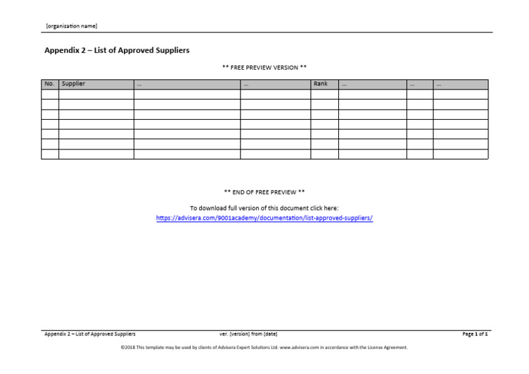 12.2 Appendix 2 List of Approved Suppliers Integrated Preview EN | PDF