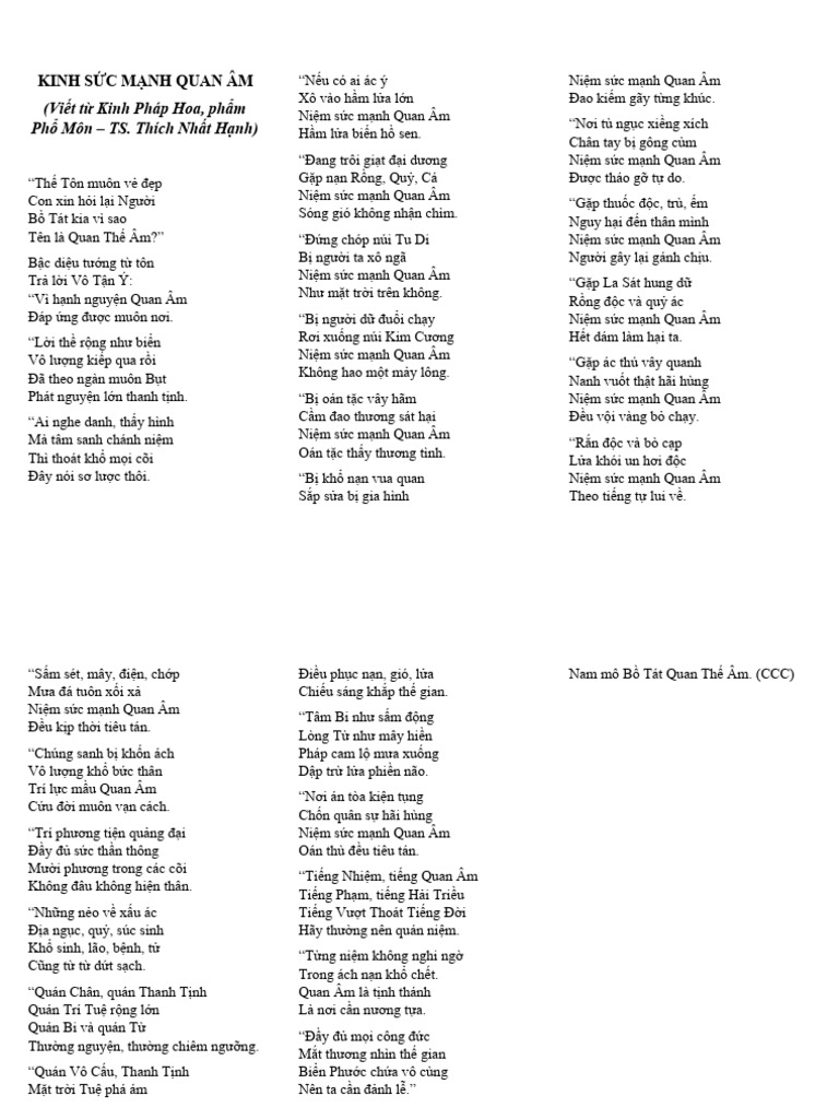 Kinh S C M NH Quan Âm | PDF