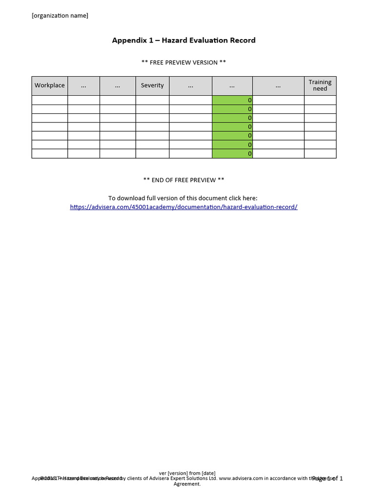 09.1 Appendix 1 Hazard Evaluation Record Integrated Preview en | PDF