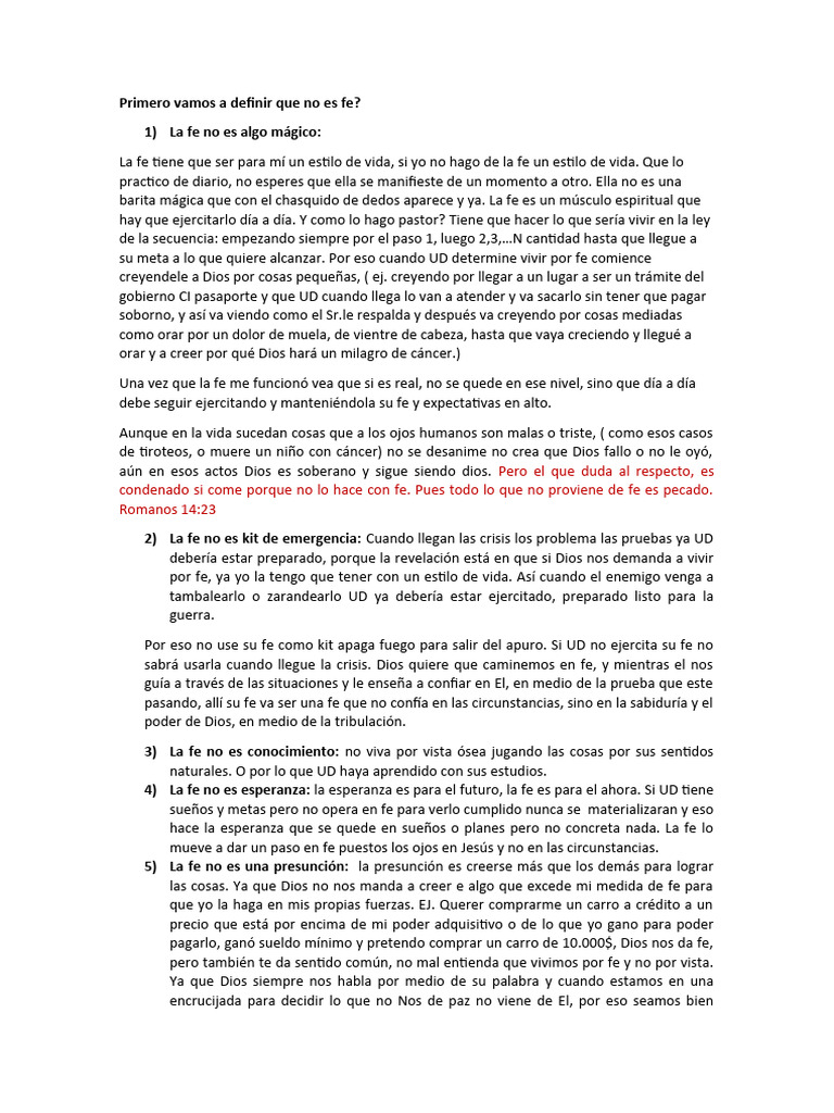 La fe: un estilo de vida cristiana | PDF | Salud y bienestar
