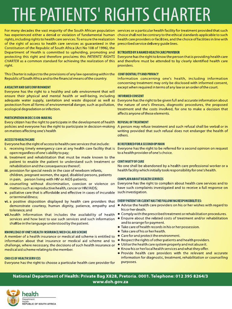 Patients Rights Charter - English | PDF